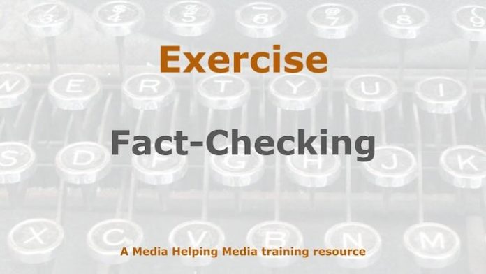 Exercise: Fact-checking in news - Media Helping Media