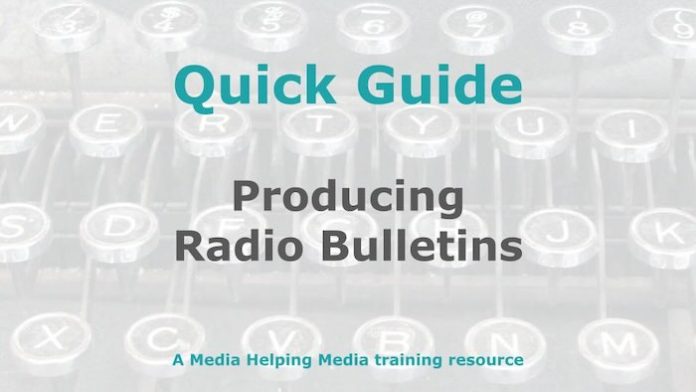 Quick Guide: Producing radio news bulletins